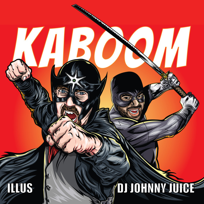 ILLUS and DJ Johnny Juice “KaBOOM” Album Cover – Adam Wallenta